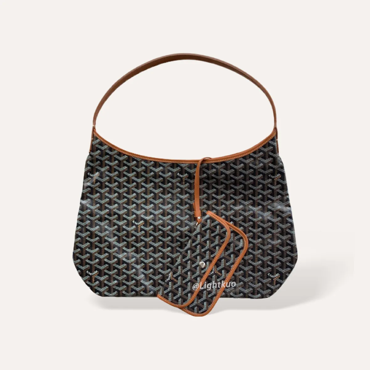 Goyard Bohème Hobo Bag Black & Tan